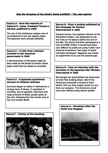 The Atomic Bomb | Teaching Resources