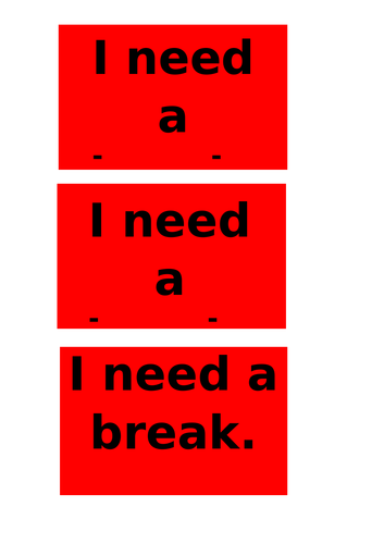 I need a break cards and rules | Teaching Resources
