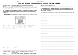 Geog your Memory... skills and content based exam questions | Teaching ...