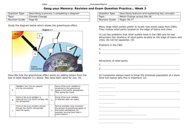 Geog your Memory... skills and content based exam questions | Teaching ...