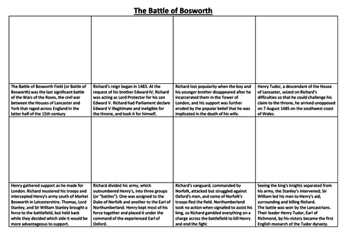 The Battle of Bosworth Bundle | Teaching Resources
