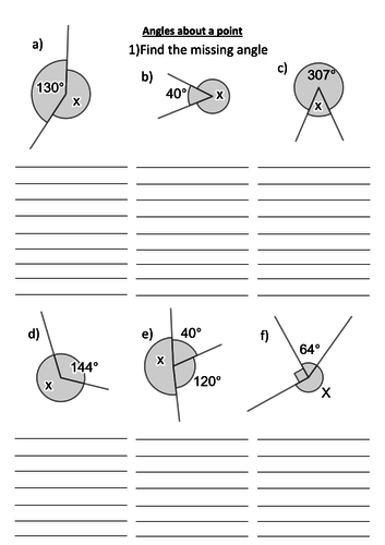Angles about a point - Mastery lesson | Teaching Resources