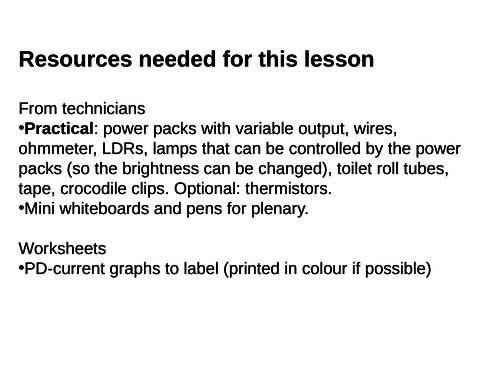 More about Resistance SP10e CP9e Edexcel 9-1 GCSE Physics Electricity ...