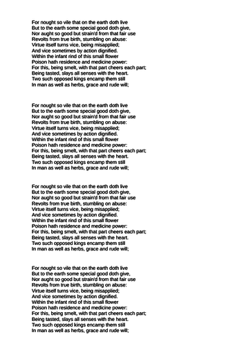 Romeo & Juliet - Act 2 Scene 3 (Friar Lawrence) | Teaching Resources