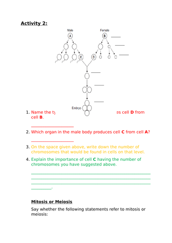 New AQA B6.1 (New Biology GCSE spec 4.6 - exams 2018) – Sexual ...