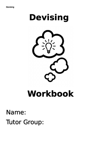Devising Drama Workbook | Teaching Resources