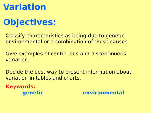 AQA Biology New GCSE (Paper 2 Topic 2) – Inheritance, variation + evolution (4.6) TRILOGY ONLY ...