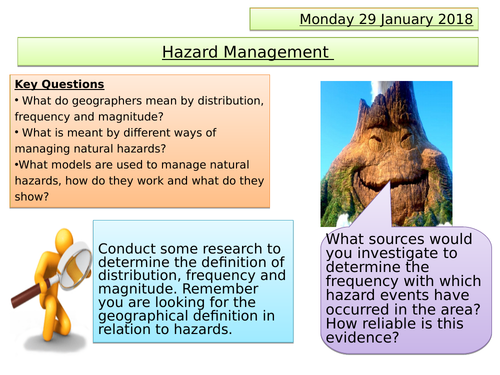 AQA: Hazards: Lesson 2: Managing natural hazards | Teaching Resources