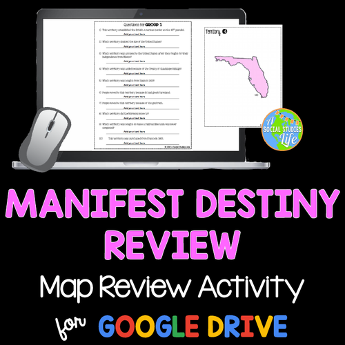 Manifest Destiny Map Review Activity | Teaching Resources