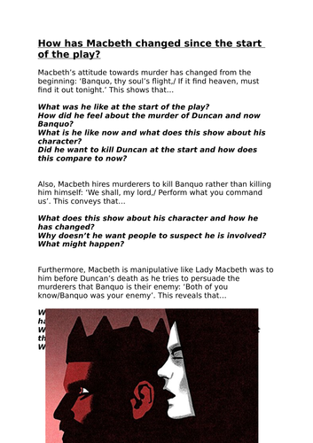 'Macbeth' - How has Macbeth changed throughout the play? | Teaching Resources