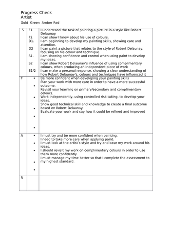 Assessment Progress Checks for Art and Design - Adaptable | Teaching ...
