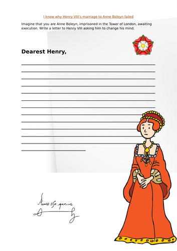 Henry VIII and Anne Boleyn double activity Tudors | Teaching Resources