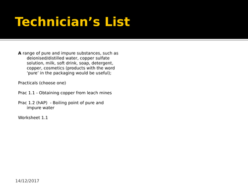 AQA GCSE 9-1 Trilogy Science Chemical Analysis L1 - Pure and Impure ...