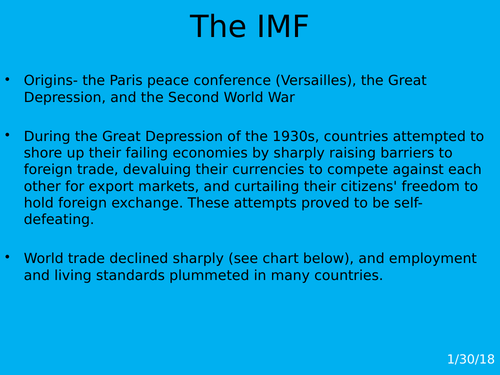 Global Systems and Governance - Lesson 7- World Bank IMF | Teaching ...