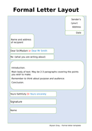 English Writing Templates: How to set out a formal letter, formal email ...