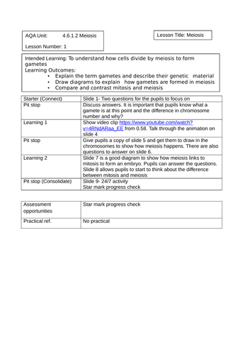 New GCSE AQA Meiosis | Teaching Resources New GCSE AQA Meiosis | Teaching Resources