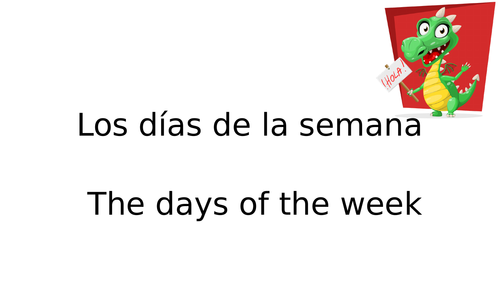 Spanish Days of the week | Teaching Resources
