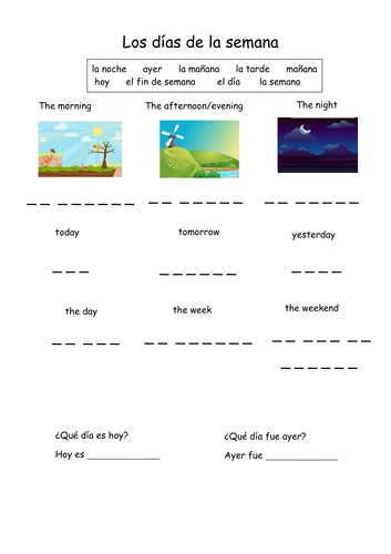 Spanish numbers 1-10, Greetings, Days and Months | Teaching Resources