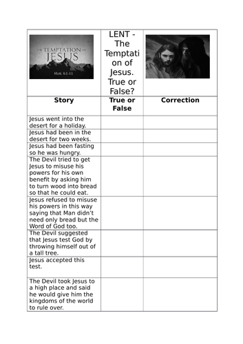 LENT 2 - Sins and Virtues | Teaching Resources