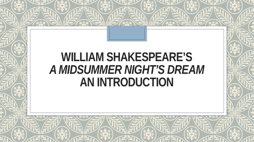 A Midsummer Night's Dream Act 1 | Teaching Resources