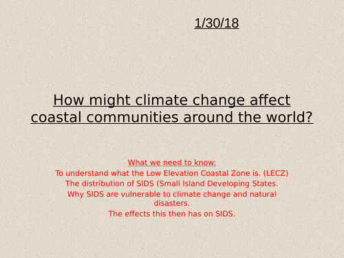 GCSE - Coastal Management - Lesson 6 - Climate change can affect ...