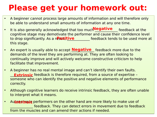 New AQA GCSE PE - Arousal and Inverted U Theory | Teaching Resources