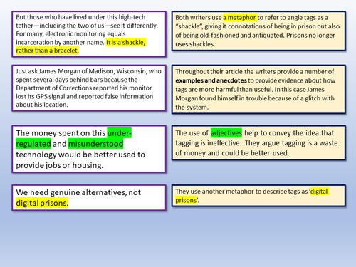 Language Paper 2 - Q3 Language Analysis | Teaching Resources