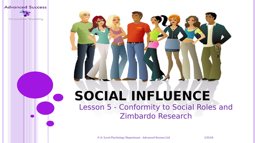 Powerpoint - Social Influence - Lesson 5 - Conformity to social roles ...