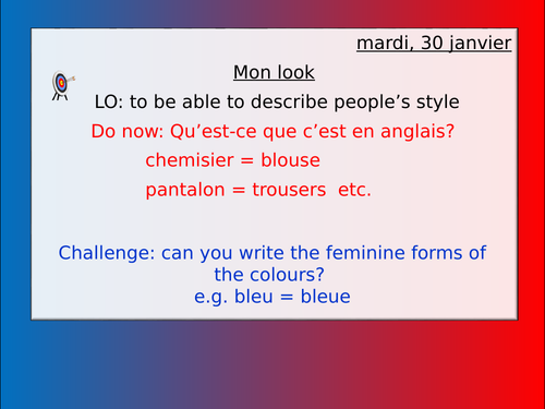 Mon look | Teaching Resources