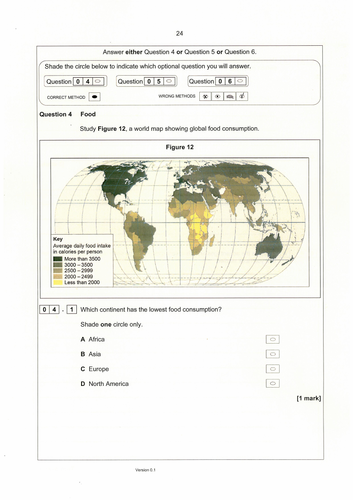 AQA GCSE Geography - Resource Management (Food) Exam Questions ...