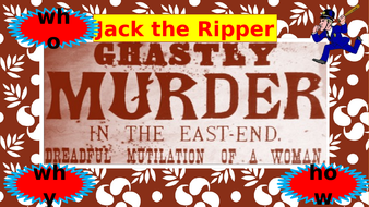 History - interactive Jack the Ripper Lesson | Teaching Resources
