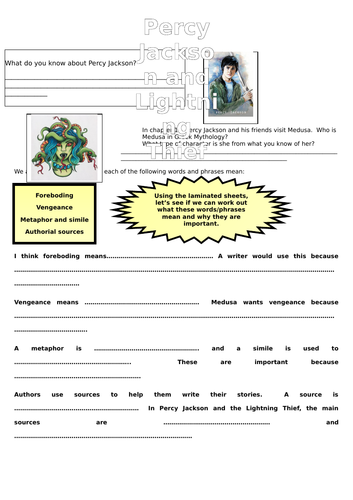 Percy Jackson and Greek Mythology | Teaching Resources