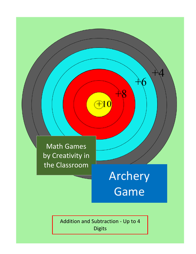 Math Archery - Addition and Subtraction - Up to 4 Digits | Teaching ...