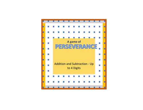Perseverance Math Game - Addition and Subtraction - Up to 4 digits ...