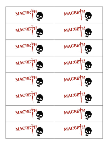 Macbeth the board game! | Teaching Resources