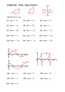 Trig Equations (in radians) | Teaching Resources