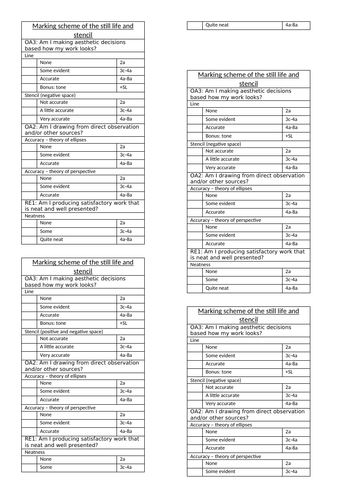 KS3 Art & Design: AFL checklist and vocabulary Term 2 | Teaching Resources
