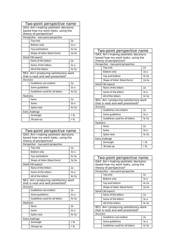 KS3 Art & Design: AFL checklist and vocabulary Term 2 | Teaching Resources