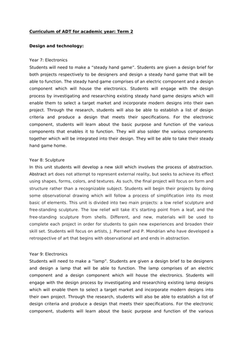 KS3 Design & Technology: AFL Checklist and Vocabulary Term 2 | Teaching ...