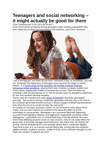 Persuasive Writing - Social Media | Teaching Resources