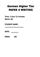 AQA GCSE German mock writing exam- new spec | Teaching Resources