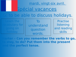 French Studio 3 Rouge module 4 Unit 1 question de vacances | Teaching ...