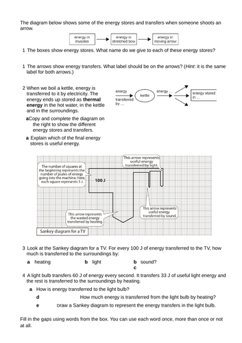 PHYSICS --- edexcel 2016 ks4 --- Conservation of Energy. | Teaching ...