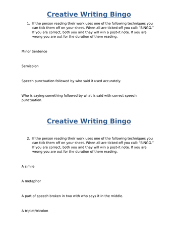 Peer assessment plenary for creative writing | Teaching Resources