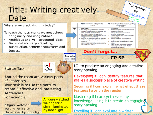 Creative Writing Lesson | Teaching Resources