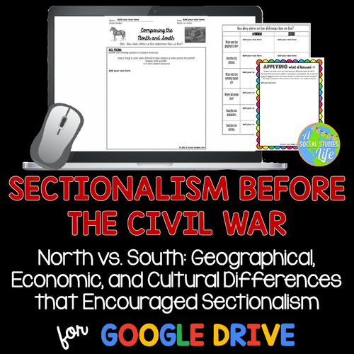 Sectionalism - Comparing the North and South Before the Civil War ...