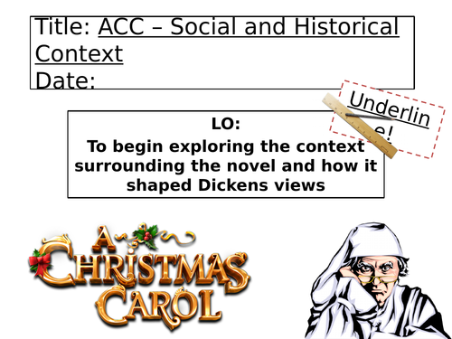 A Christmas Carol Social and Historical Context | Teaching Resources