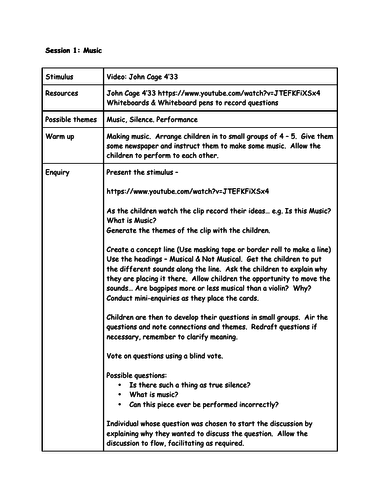 P4C - Music themed | Teaching Resources