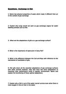 Gas Exchange: A level Biology (Questions & Answers) | Teaching Resources