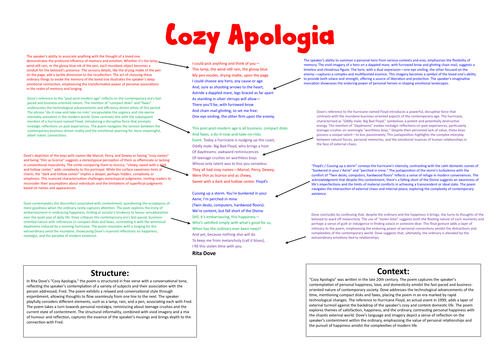 Cozy Apologia lesson with annotations and questions for EDUQAS 9-1 ...